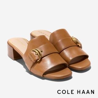 【Cole Haan】CROSBY SLIDE SANDAL 經典皮革可調式鞋扣涼鞋 女款 焦糖色-W31719
