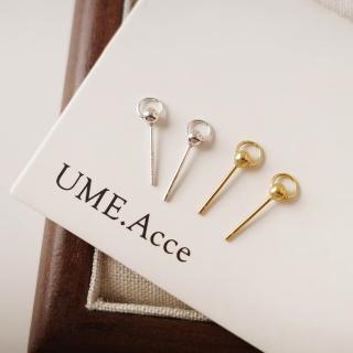 【UME.Acce】低調的小圈圈 (金色/銀色) | 基本款/整隻純銀耳環/S925純銀耳環