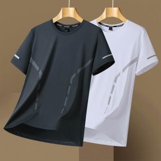 L-8XL大呎碼 120公斤 T恤 短t 短袖t恤男 t恤男 短袖 登山排汗衣 男吸濕排汗衣 健身衣 冰絲透氣衣 運動衣 速乾衣 t shirt 涼感T恤 涼感衣