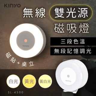 【KINYO】充電式雙光源小夜燈 (SL-4500)