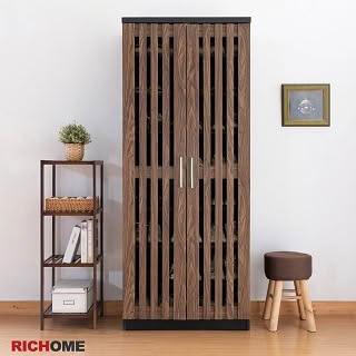 RICHOME 福利品 SC-197 英倫雙門透氣高 鞋櫃 (可移動式層板) (高180CM) 玄關櫃 收納櫃 置物櫃