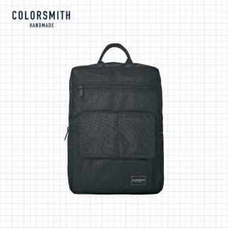 【COLORSMITH】BJ2．方型袋蓋後背包．BJ2-1385-BK-S(台灣原創品包包品牌)