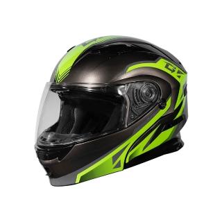 GMAX MD-01 飛梭_鐵灰/綠 可掀式安全帽｜SOL安全帽官方商城(可樂帽｜汽水帽｜雙D扣｜眼鏡溝｜藍芽耳機槽)