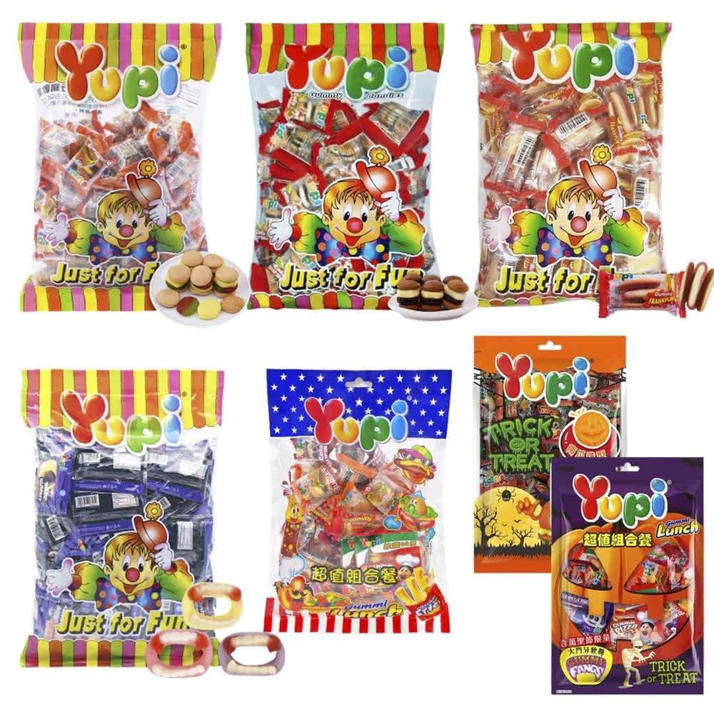 【YUPI 呦皮】Yupi 呦皮 超值組合 漢堡QQ糖 萬聖節 糖果 門牙軟糖 橡皮糖