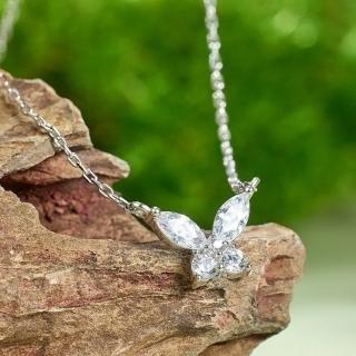 【KEDDY】鎖骨鏈-s925純銀-蝴蝶吊墜-飾品-莫桑鑽-銀飾-氣質-女生項鍊-吊墜項鍊-韓版項鍊-項鍊-蝴蝶項鍊-鑽石項鍊