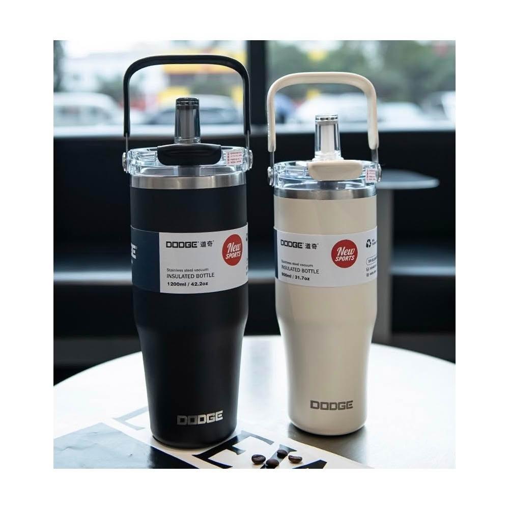 【Dodge 道奇】買一送一 ♥️ 900ML大容量提把大象杯/冰霸杯/保溫杯 贈吸管 磁吸防塵吸管蓋 今夏最夯新品 ( 304不鏽鋼冰壩杯 手提保溫瓶 隨行杯 冰霸杯 旋轉杯蓋 咖啡杯 飲料 ...