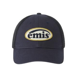【emis】現貨+預購 韓國 emis WAPPEN MESH BALL CAP 刺繡徽章網眼棒球帽 海軍藍NAVY