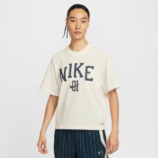【NIKE 耐吉】Homieee Nike 休閒圓領套頭短袖 SS25T恤 女款 米白色 IB9971-133