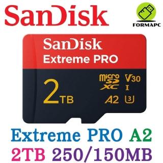 Extreme PRO microSDXC UHS-I 2T 2TB Extreme PRO microSD 250MB/s A2 U3 TF 記憶卡
