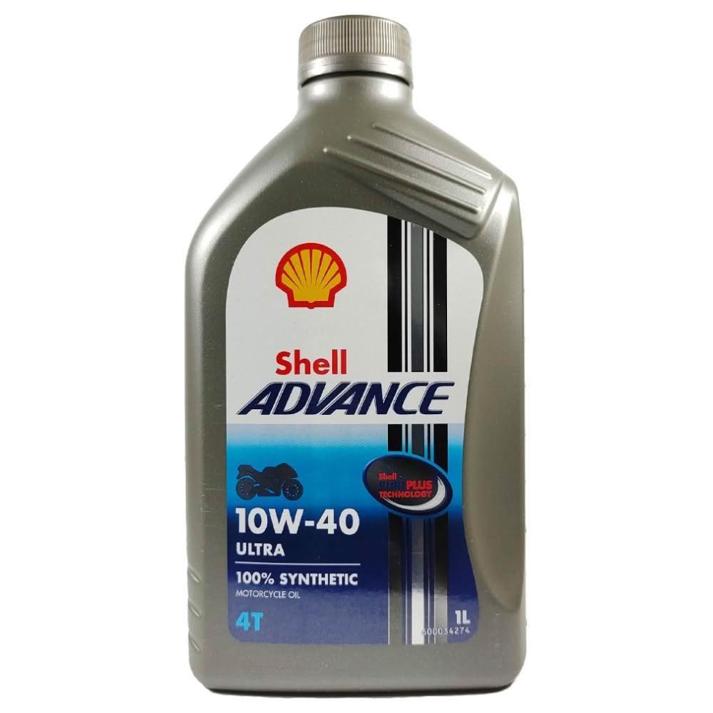【SHELL 殼牌】整箱購 Shell Advance Ultra 10W40 4T 1L 全合成機車機油(歐洲原裝)
