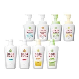 【LION 獅王】日本 hada kara 保濕 沐浴乳 500ml 沐浴慕斯 沐浴泡泡 泡沫沐浴