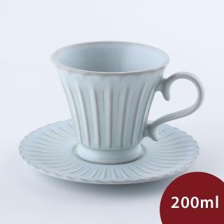 Shush Grace 美濃古典風 咖啡杯+茶托 藍 200ml 日本製平輸品茶杯 馬克杯