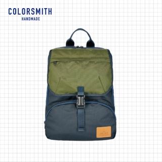 【COLORSMITH】CR．掀蓋雙層後背包．CR1420-NB(台灣原創品包包品牌)