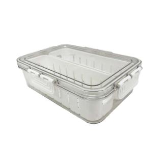 【Easygoo 輕鬆】雙層濾水收納盒-二格