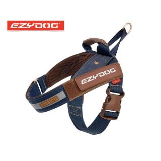 【EZYDOG】AK47秒穿胸背帶 丹寧色-M(6尺寸 寵物胸背帶 狗狗外出 項圈牽繩)