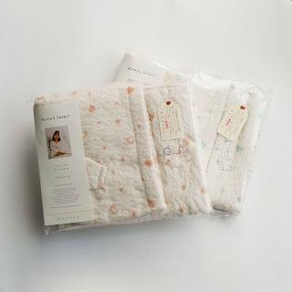 【KONTEX】kontex 日本有機棉Mule系列點點小熊連帽毛巾/浴巾（兩色可選）