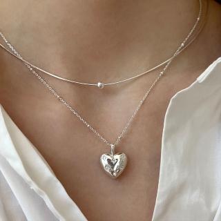 【KEDDY】簡約 網紅項鍊 銀項鍊 項鍊女純銀項鍊 愛心項鍊 925純銀項鍊 ins 鋯石項鍊 韓國項鍊 生日禮物