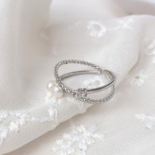 【KEDDY】ins戒指-生日禮物-指環-珍珠戒指-純銀戒指-生日禮物-日系戒指-生日禮物-無限戒指