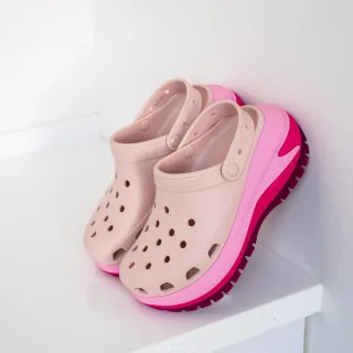 【Crocs】Crocs 卡駱馳 Mega Crush 經典光輪花呢克駱格 女鞋 粉210749-6WS