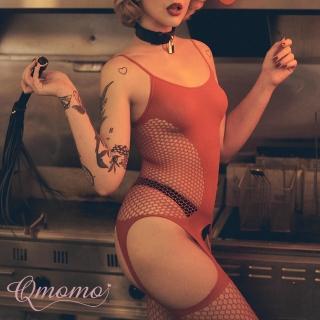 Qmomo 連身網襪Destroy Me_Amanda Red情趣破壞網襪系列(紅)