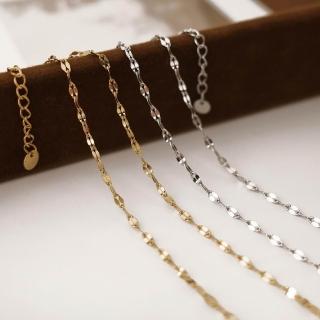 【UME.Acce】閃閃嘴唇鏈鈦鋼項鍊(金色/銀色) | 防水洗澡可戴 / 基本款 / 無吊墜項鍊 / 鍍18K金