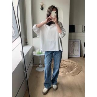 M SELECT 上班日常 韓系造型口袋高腰寬褲 女款休閒百搭直筒褲 S~XL 顯瘦垂感長褲