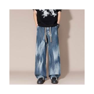 2025夏季 M-8XL 130公斤大呎碼 薄款牛仔褲 鬼洗牛仔褲 牛仔丹寧長褲 直筒牛仔褲 寬褲 彎刀褲 闊腿褲 拖地褲 喇叭褲 寬鬆透氣褲
