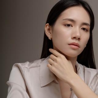 Char Me 耳夾專賣 細鑲鑽線條珍珠耳圈．蚊香盤耳夾 - 金色(夾式耳環 耳夾 耳夾式耳環 無耳洞耳環 珍珠夾式耳環)