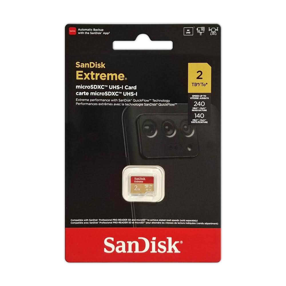 Extreme 2TB microSDXC U3 V30 4K 高速記憶卡 GoPro／Switch 適用記憶卡