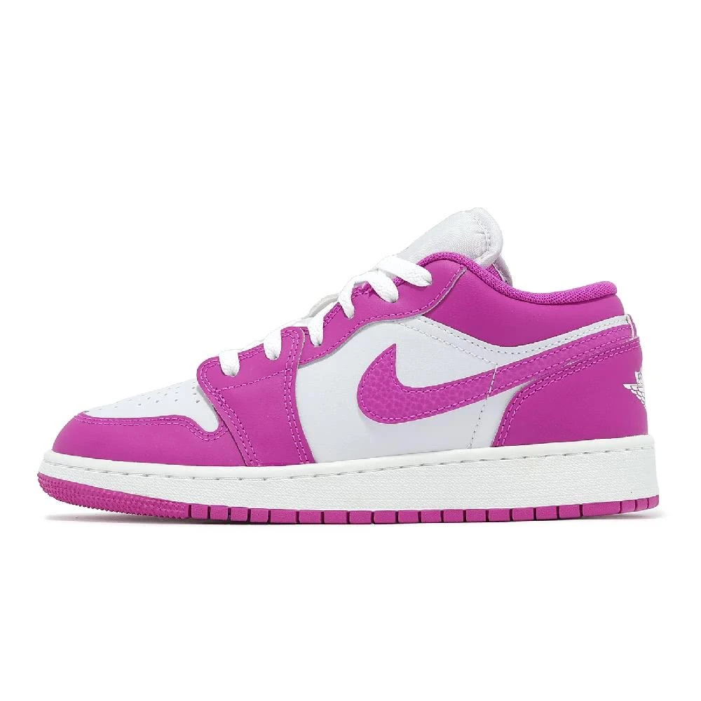 【NIKE 耐吉】NIKE Air Jordan 1 Low GS FV8486-600 大童 女鞋 白 桃紅 AJ1休閒鞋 一代 低筒