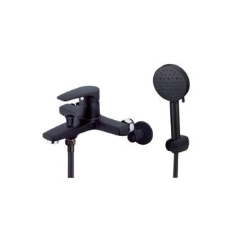 【CAESAR 凱撒衛浴】CAESAR 凱撒衛浴 防纏軟管 沐浴龍頭組S393CB 金屬烤漆 黑 蓮蓬頭 3段式出水SH235AB