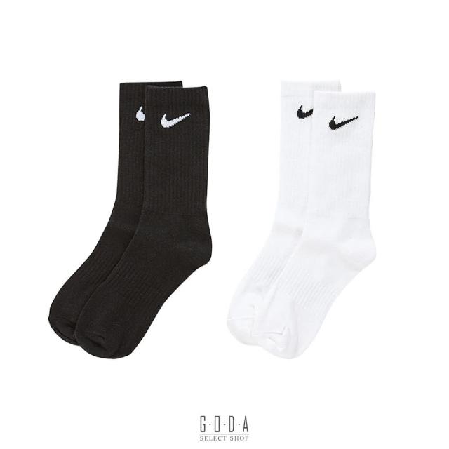【NIKE 耐吉】NIKE EVERYDAY LIGHTWEIGHT SOCK 長襪黑白 SX7676-010 SX7676-100