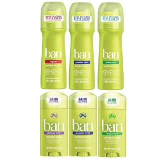 【ban 盼】滾珠式體香劑103ml/瓶 體香膏73g/瓶 (原味花香 / 爽身粉香 / 沐浴清香 / 無香)