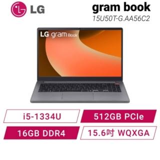 【LG 樂金】特規 LG gram book 15U50T-G.AA56C2 效能筆電/i5/512G/15.6吋