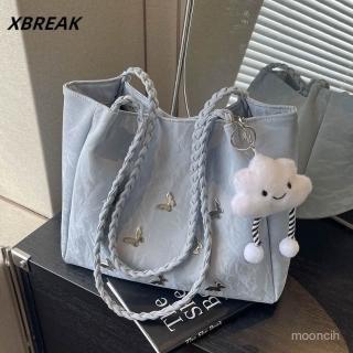 糖糖優選 XBREAK大容量包包女2025新款時尚小衆學生上課通懃百搭單肩託特包