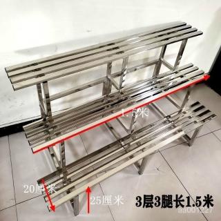 不銹鋼花架多層室外客廳陽臺鐵藝花盆架多肉階梯落地式特價花架花架 置物架 花盆 4RIR