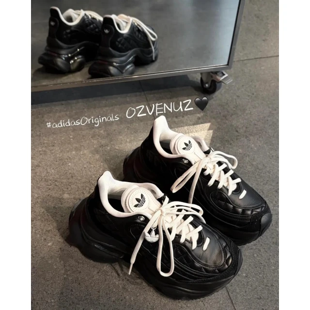【adidas 愛迪達】Adidas Originals Ozvenuz 增高 復古 厚底 老爹鞋 銀白 奶茶 KI0557 KI0558