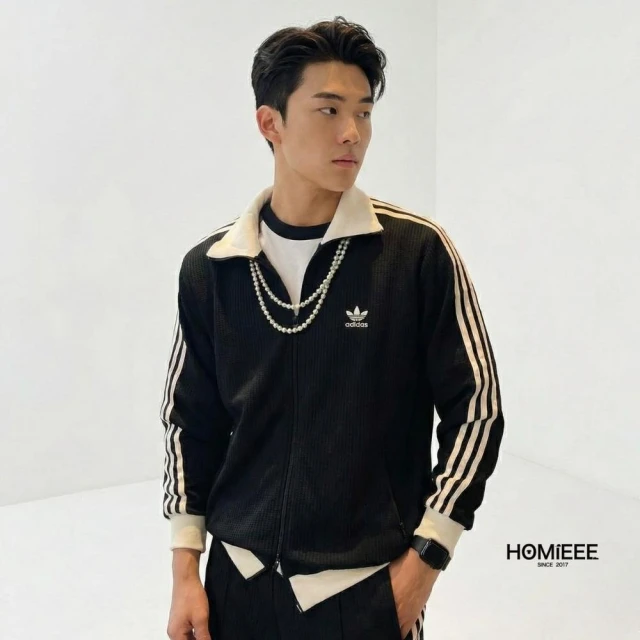 【adidas 愛迪達】Homieee Adidas Waffle BBTT 外套 立領外套 華夫格 男女款 JW0110 JW0109