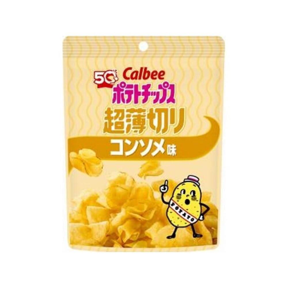 【Calbee 卡樂比】*貪吃熊* 日本 Calbee 加樂比 卡樂比 超薄片 洋芋片 薯片 雞汁風味