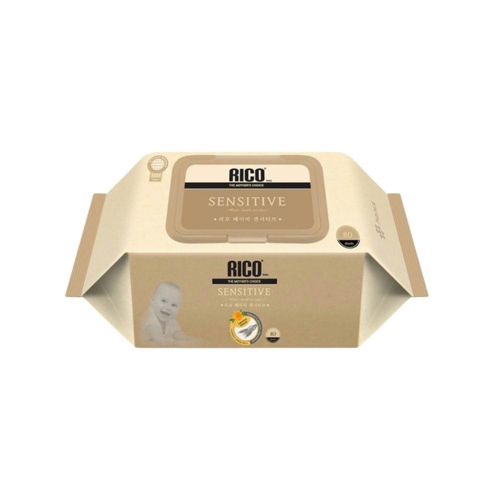 【RICO baby】【單包/半箱/箱購】金盞花有機天然厚款濕紙巾(Sensitive-80抽) ( 濕紙巾/寶寶用濕紙巾)